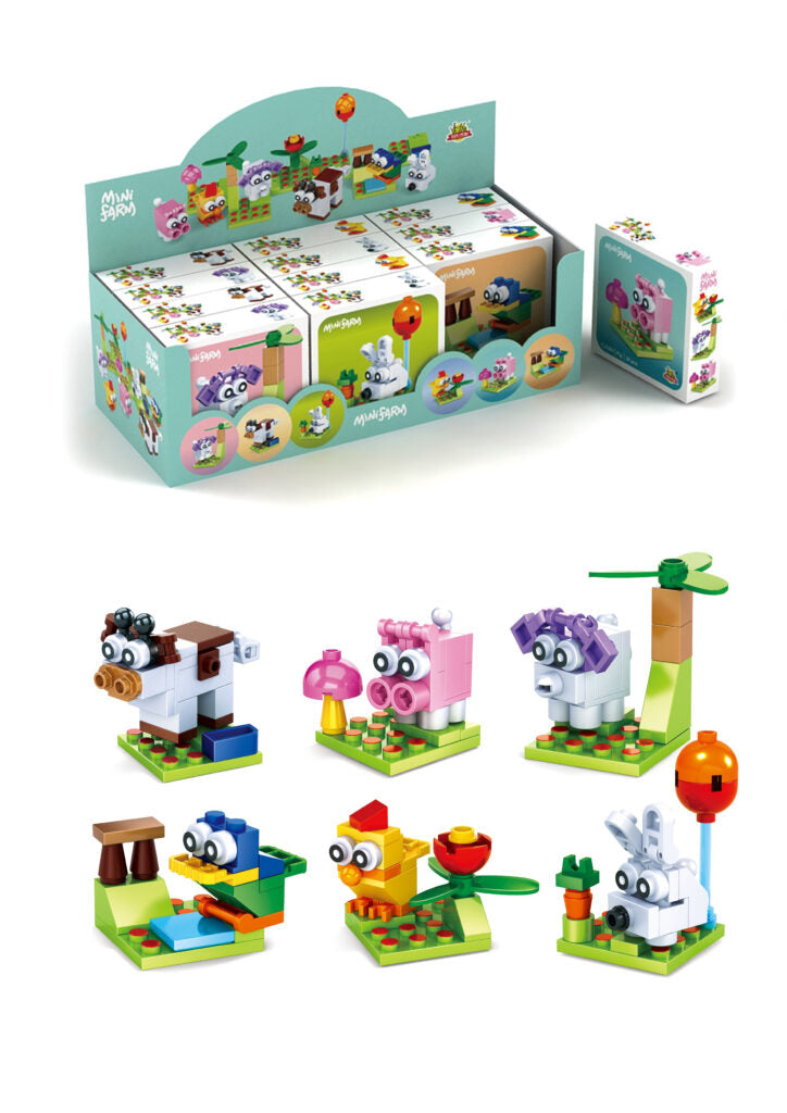 Farm Animal Block Kits (12) | Wilsons Toys